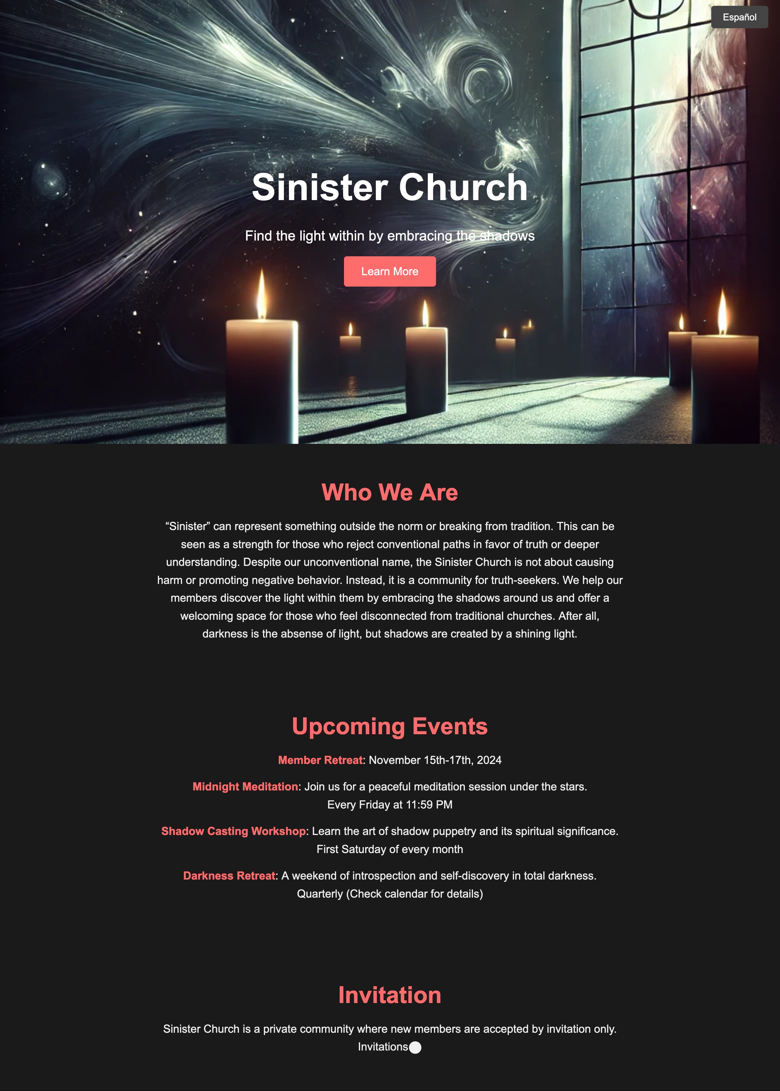 Sinister Church - Home